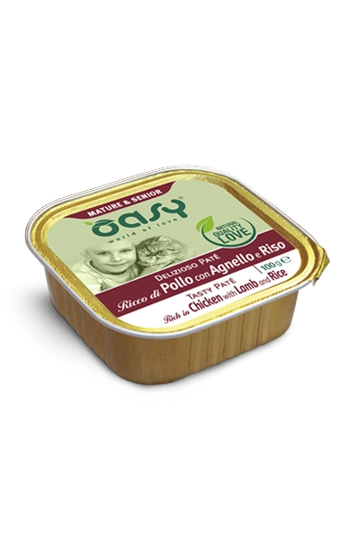 Tasty Paté Mature&Senior Rich in Chicken with Lamb and Rice | Oasy ...